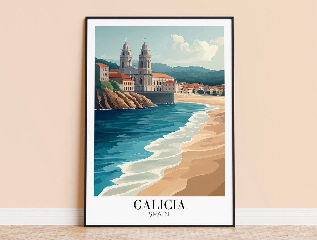 Galicia Print - Galicia Spain Travel Wall Hanging - Home Decoration ...