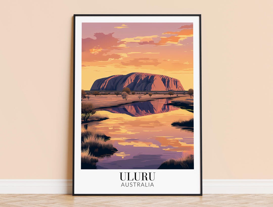 Uluru Print - Uluru Australia Travel Wall Hanging - Home Decoration ...