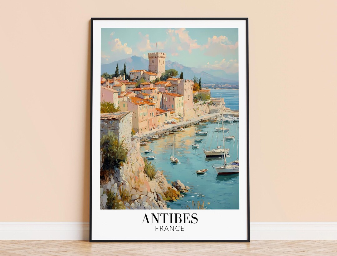 Antibes Print - Antibes France Travel Wall Hanging - Home Decoration - Gift for Art Lovers ...