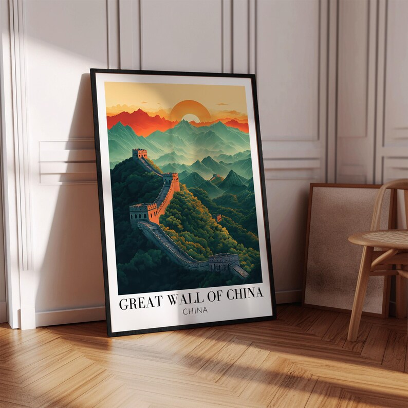 Great Wall of China Print - China Travel Wall Hanging - Home Decoration ...