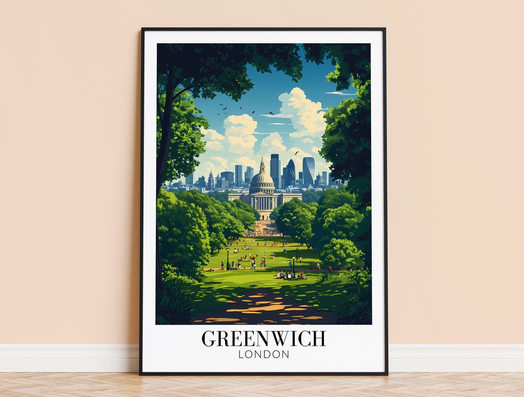 Greenwich Print - Greenwich London Travel Wall Hanging - Home ...