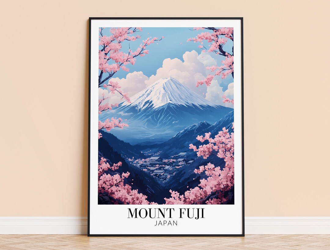 Mount Fuji Print - Mount Fuji Japan Travel Wall Hanging - Home ...