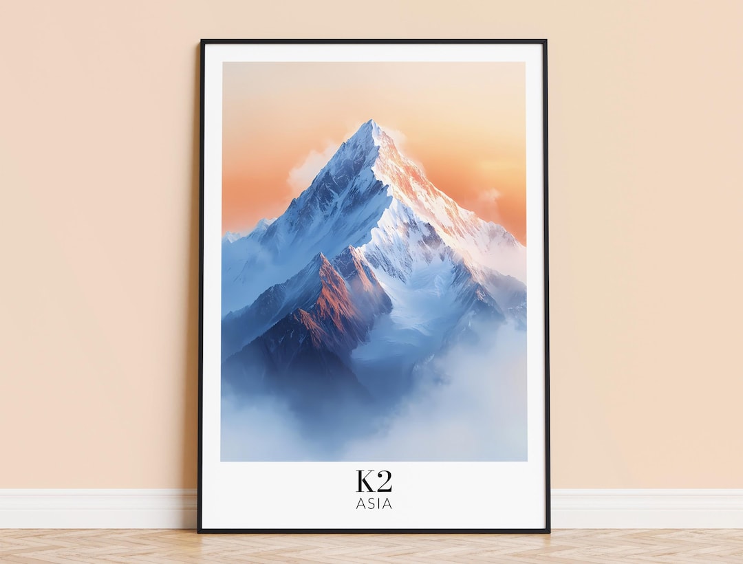K2 Print - K2 Mountain Travel Wall Hanging - Home Decoration - Gift for ...