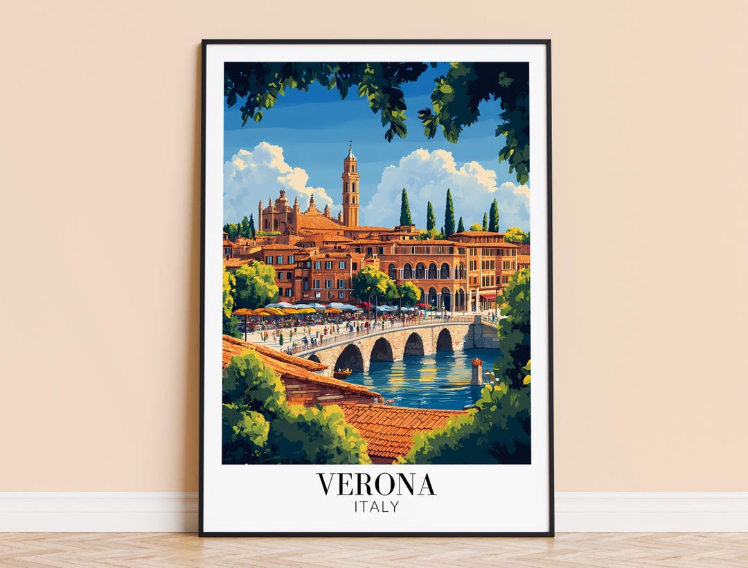 Verona Print - Verona Italy Travel Wall Hanging - Home Decoration ...