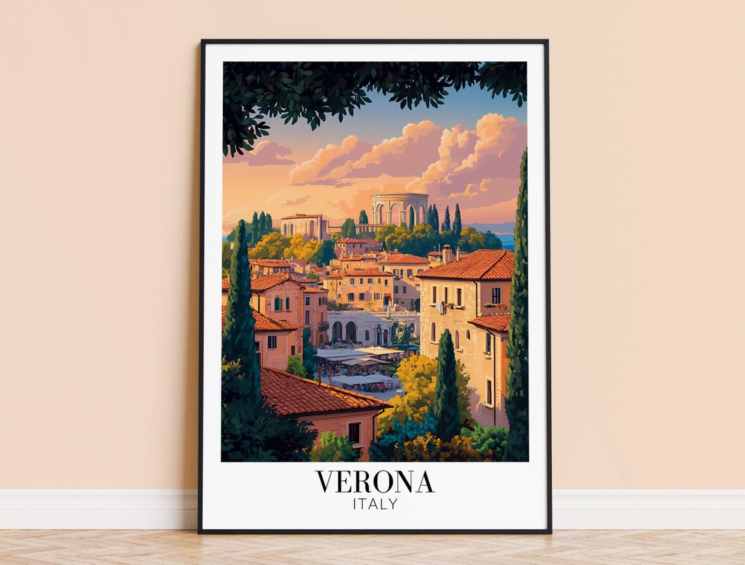 Verona Print - Verona Italy Travel Wall Hanging - Home Decoration ...