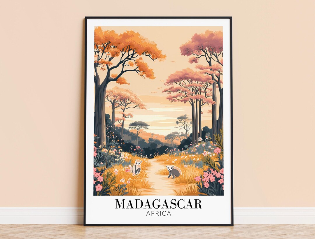 Madagascar Print - Madagascar Travel Wall Hanging - Home Decoration ...