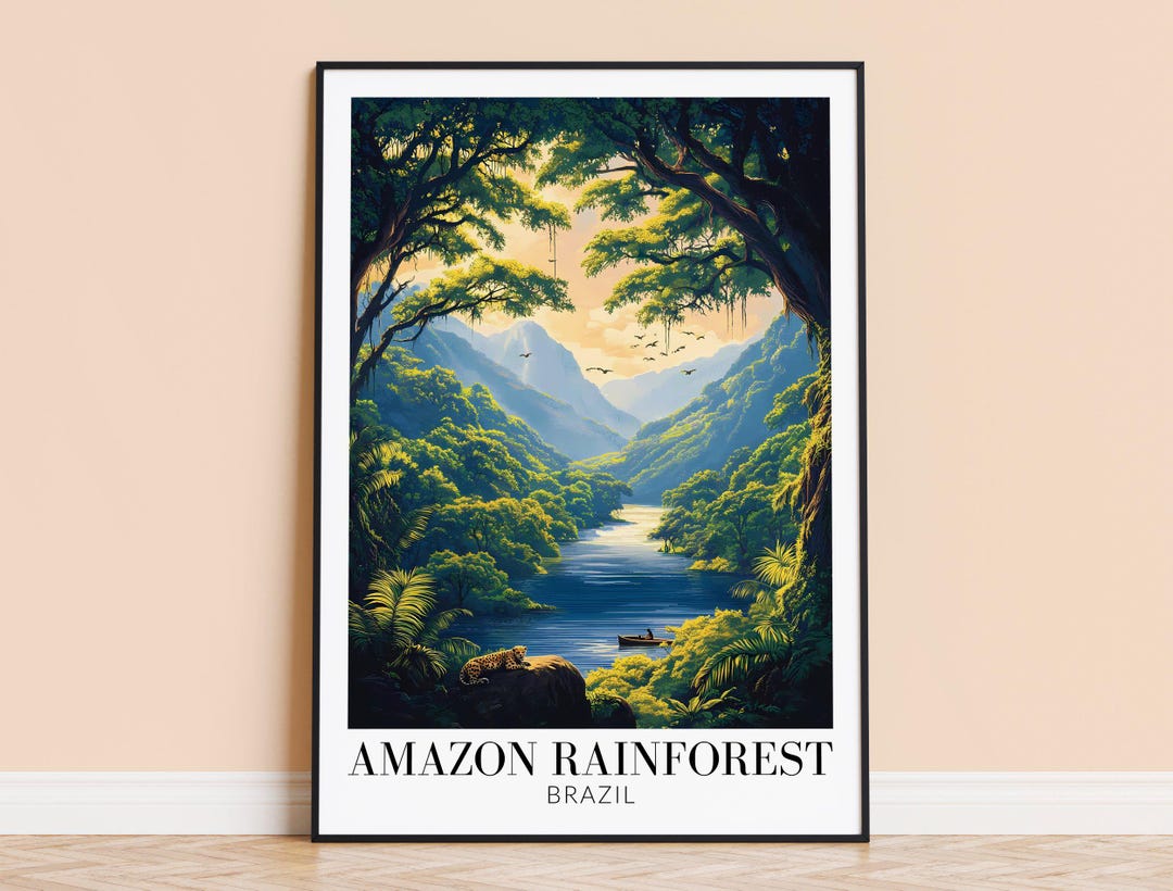 Amazon Rainforest Print Amazon Jungle Travel Wall Hanging Home ...