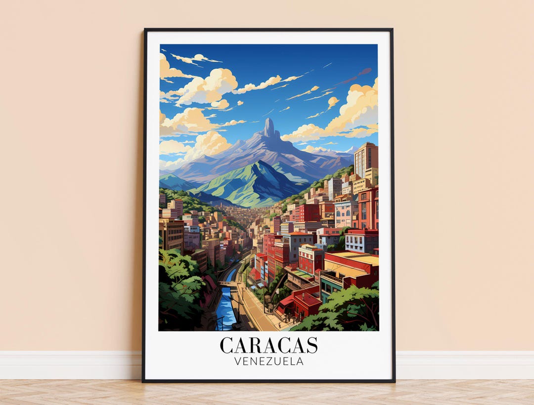 Caracas Print - Caracas Venezuela Travel Wall Hanging - Home Decoration ...