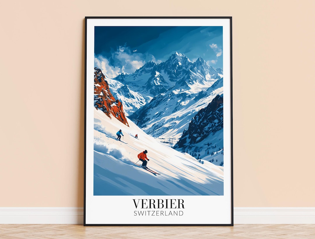 Verbier Print Verbier Switzerland Travel Wall Hanging Home Decoration ...