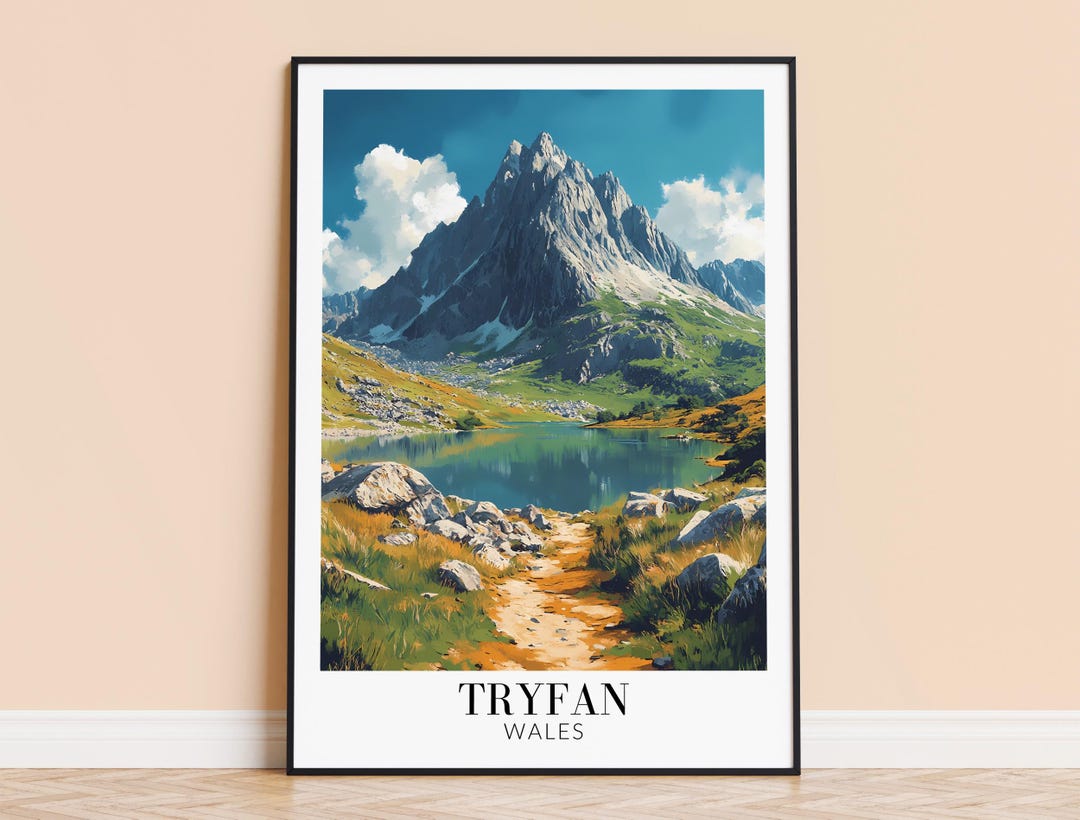 Tryfan Print - Tryfan Wales Travel Wall Hanging - Home Decoration ...