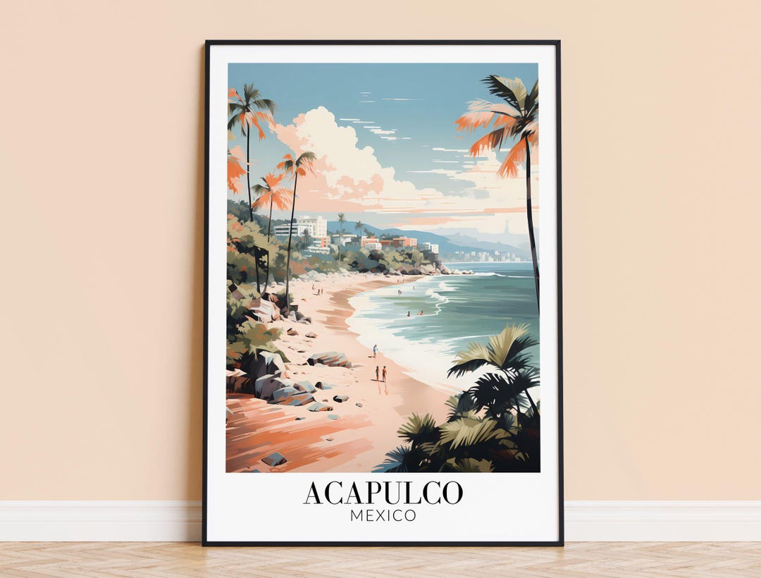 Acapulco Print - Acapulco Mexico Travel Wall Hanging - Home Decoration ...