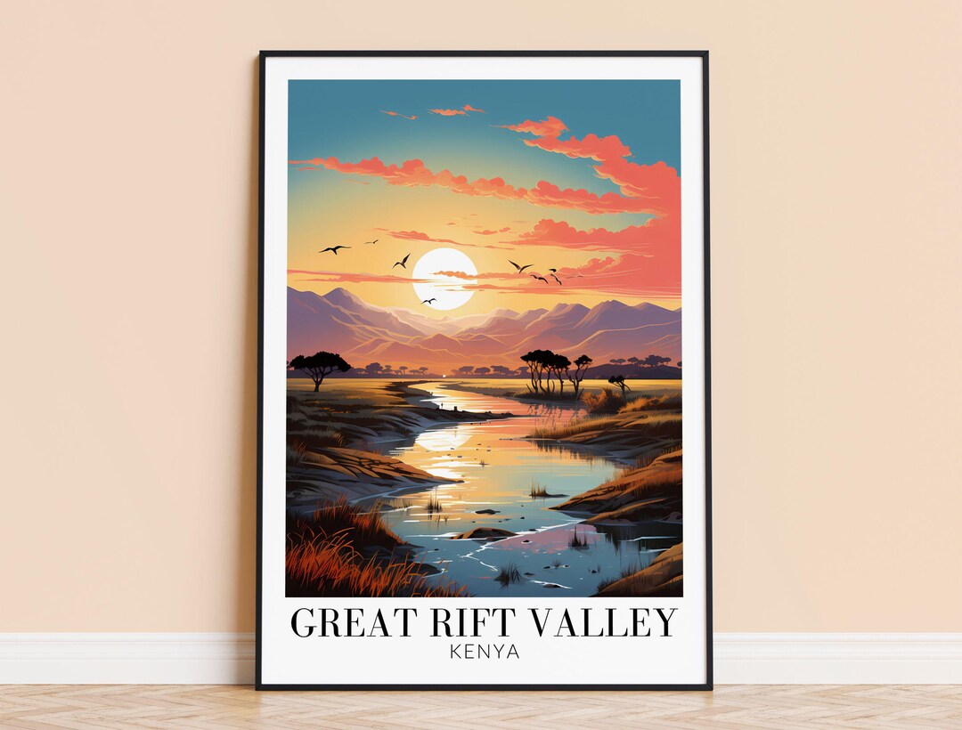 Great Rift Valley Print - Great Rift Valley Travel Wall Hanging - Home ...