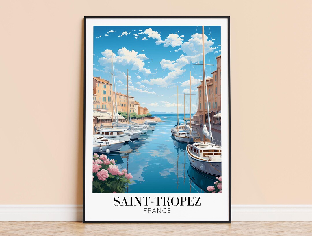 Saint-tropez Print - Saint-tropez France Travel Wall Hanging - Home Decoration - Gift for Art ...