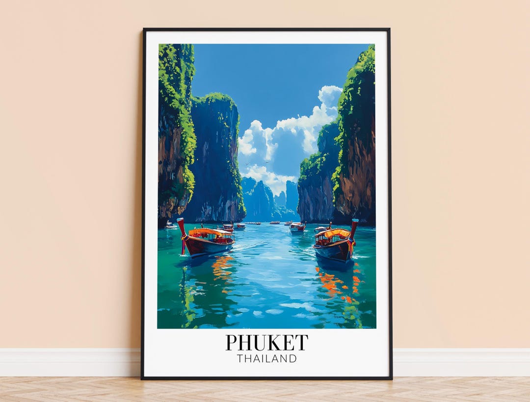 Phuket Print - Phuket Thailand Travel Wall Hanging - Home Decoration ...