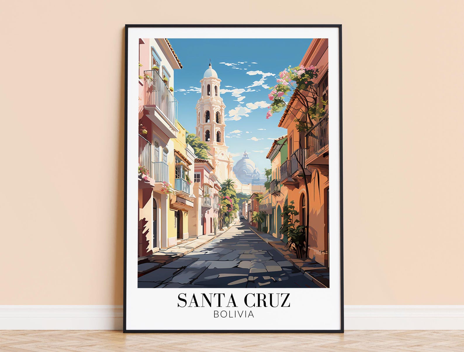 Santa Cruz Bolivia Print – Personalized Travel Wall Art - Etsy