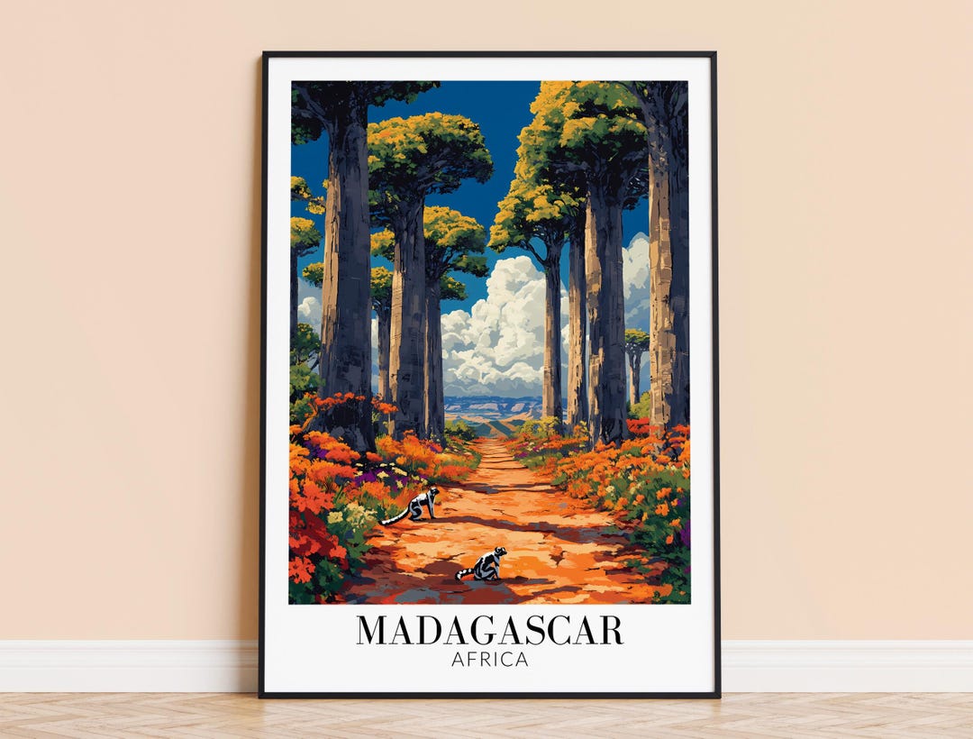 Madagascar Print - Madagascar Travel Wall Hanging - Home Decoration ...