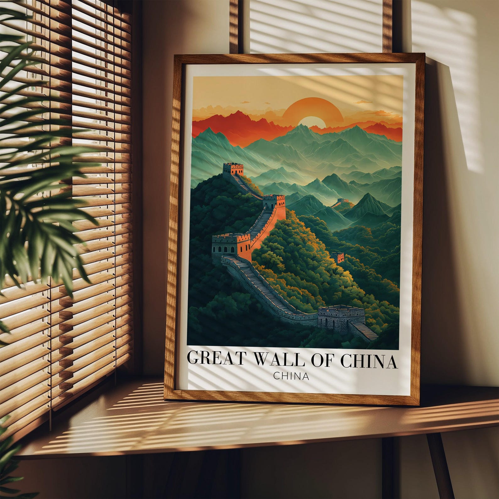 Great Wall of China Art Print – Travel Poster, Historic Landmark - Etsy
