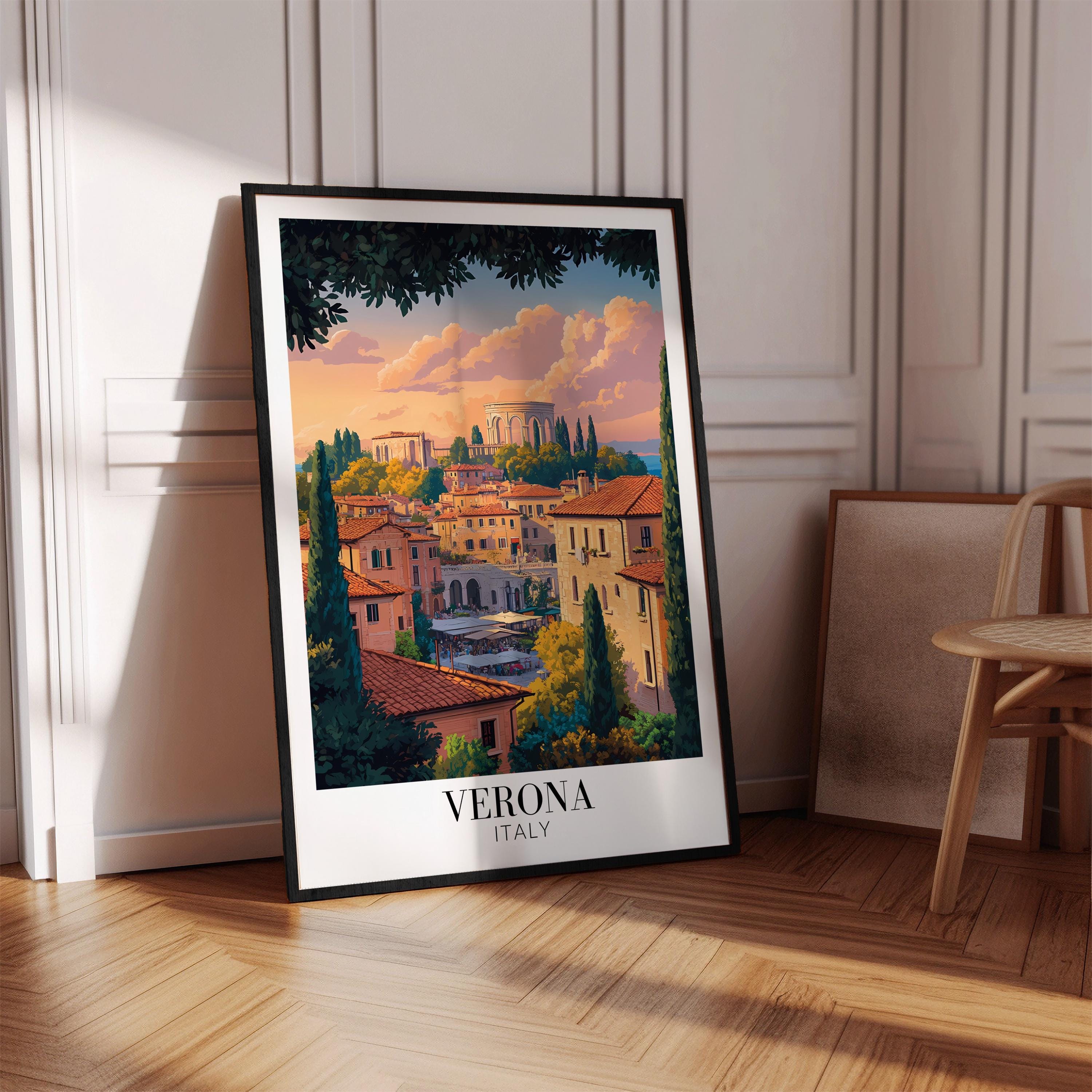 Verona Print - Verona Italy Travel Wall Hanging - Home Decoration ...