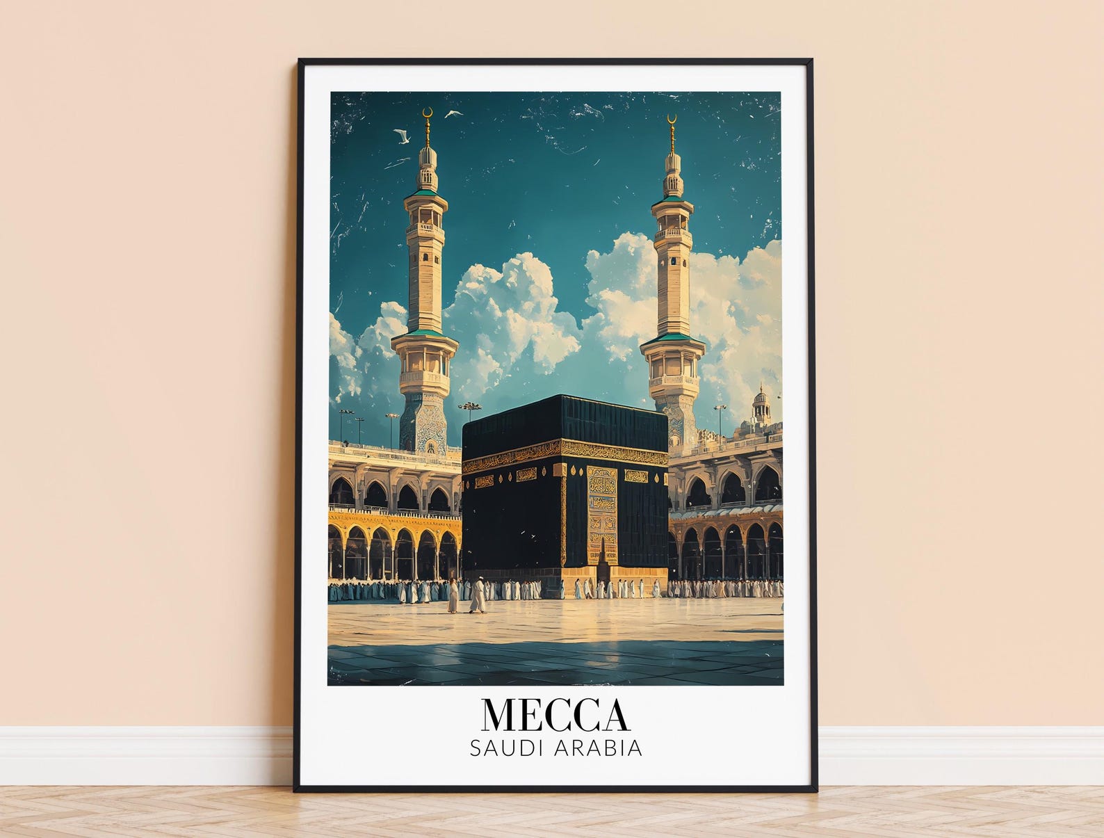 Mecca Print Mecca Saudi Arabia Travel Wall Hanging Home Decoration Gift ...