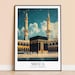 Mecca Print Mecca Saudi Arabia Travel Wall Hanging Home Decoration Gift ...