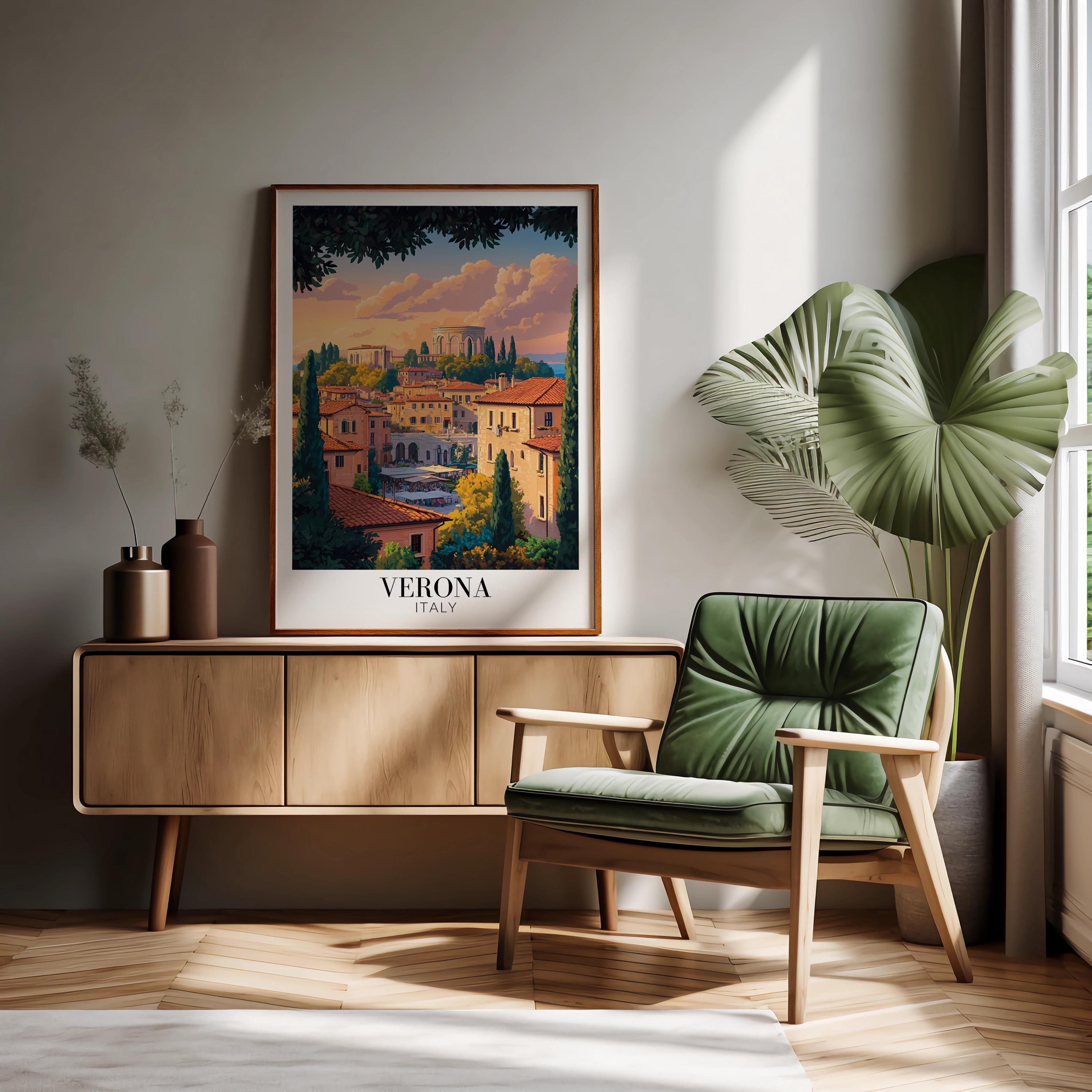 Verona Print - Verona Italy Travel Wall Hanging - Home Decoration ...