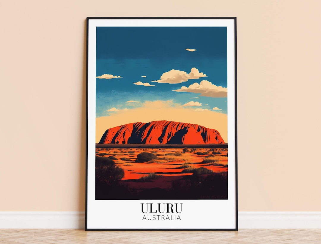 Uluru Print – Australia Wall Art Poster, Uluru Travel Print, Home Decor ...