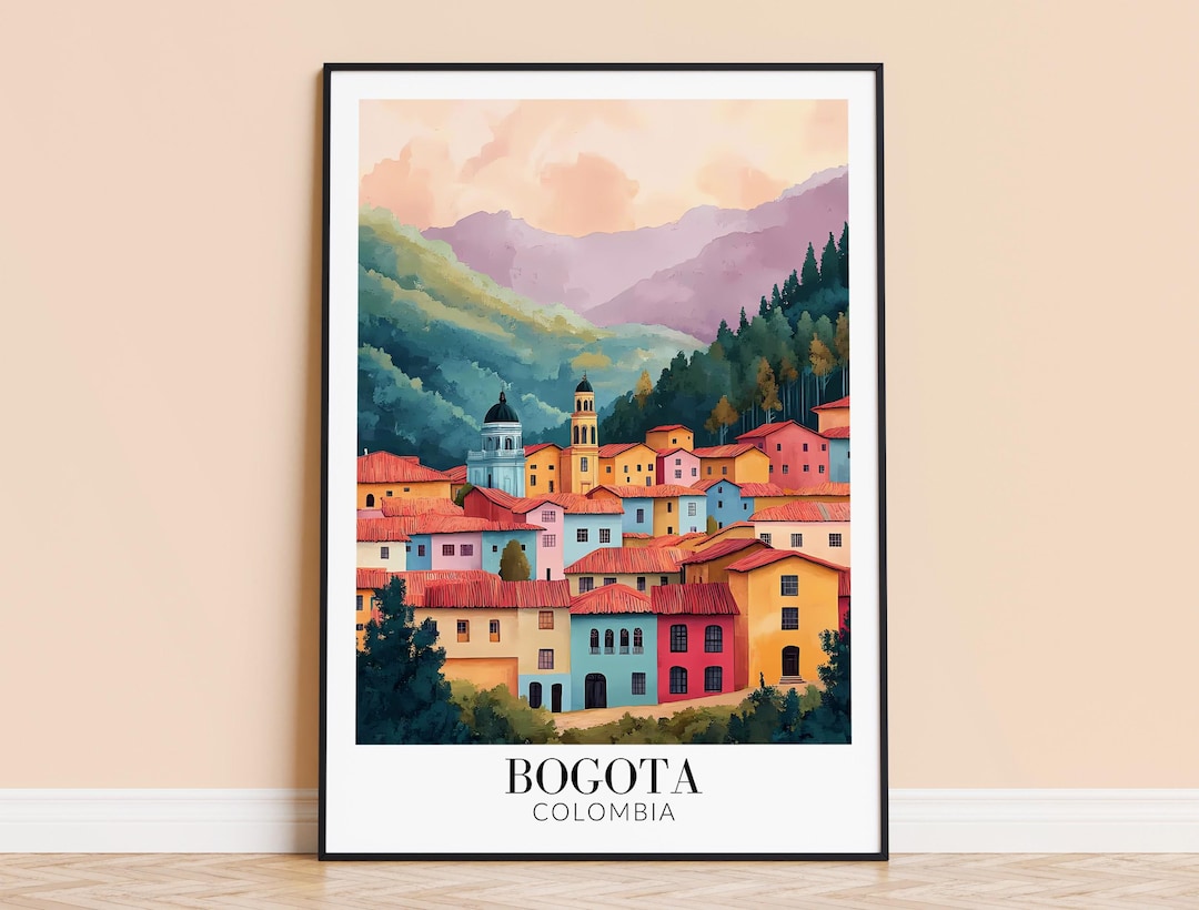 Bogotá Print - Bogotá Colombia Travel Wall Hanging - Home Decoration ...