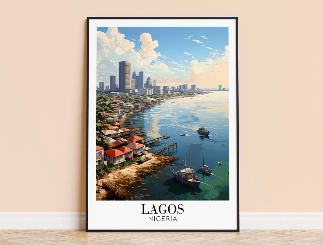 Lagos Print - Lagos Nigeria Travel Wall Hanging - Home Decoration ...