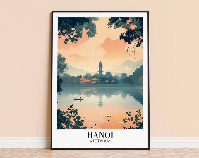 Vietnam Illustrated Map, A4 Vietnam Map, Vietnam Print, Pictorial Map ...