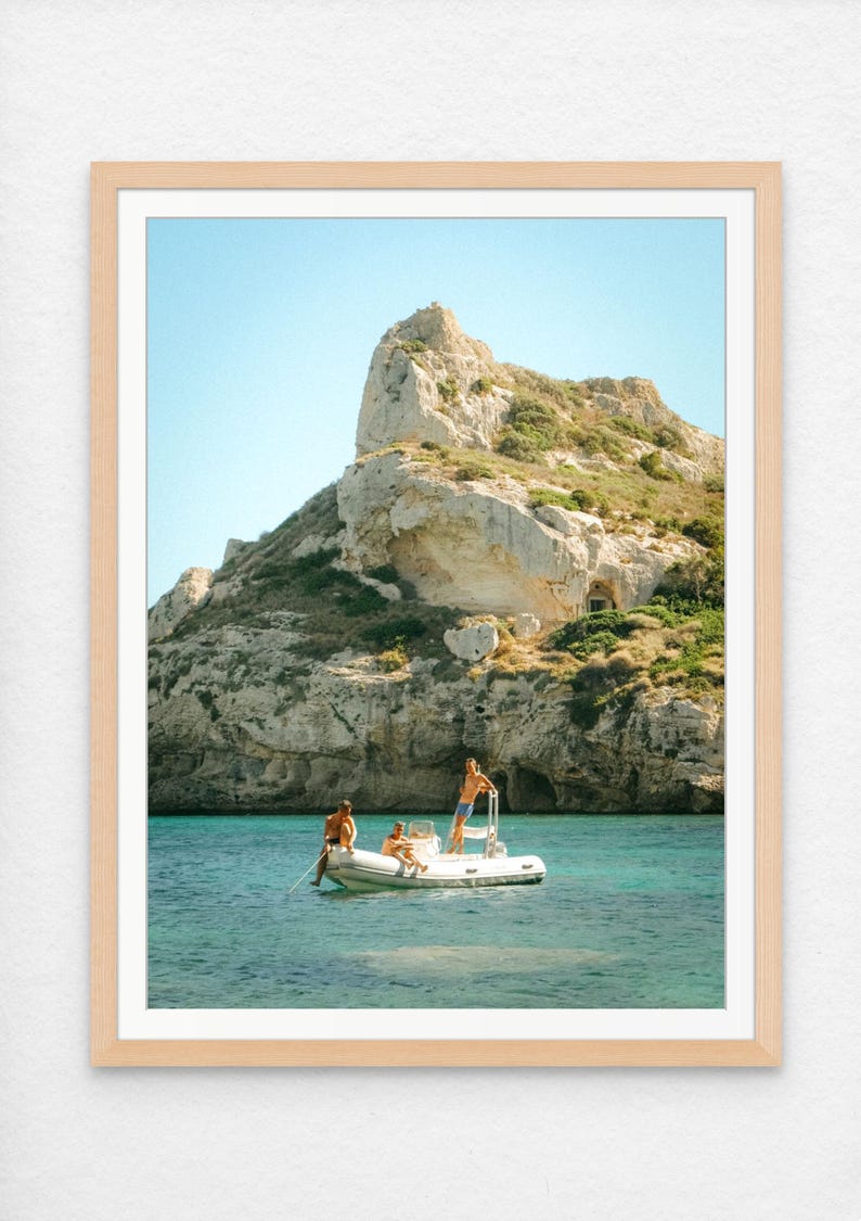 Sardinia Italy Wall Art, Italian Summer Boat Home Decor, Vintage ...