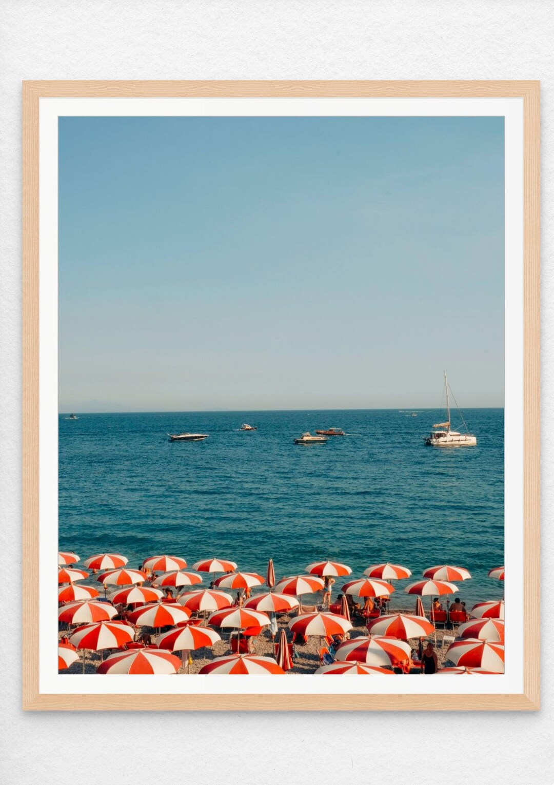 Amalfi Coast Italy Wall Art, Italian Summer Boat Home Decor, Vintage ...