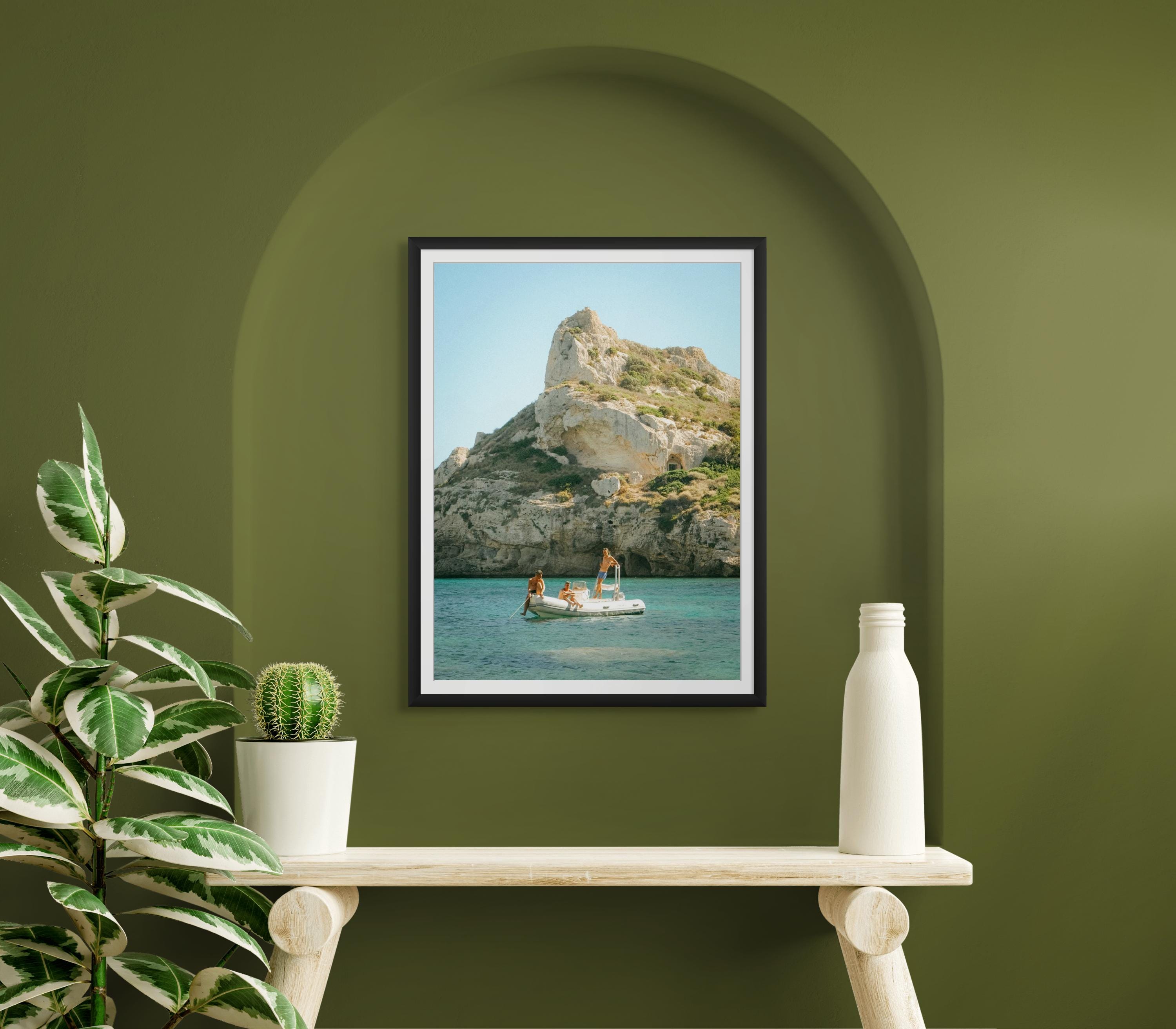 Sardinia Italy Wall Art, Italian Summer Boat Home Decor, Vintage ...