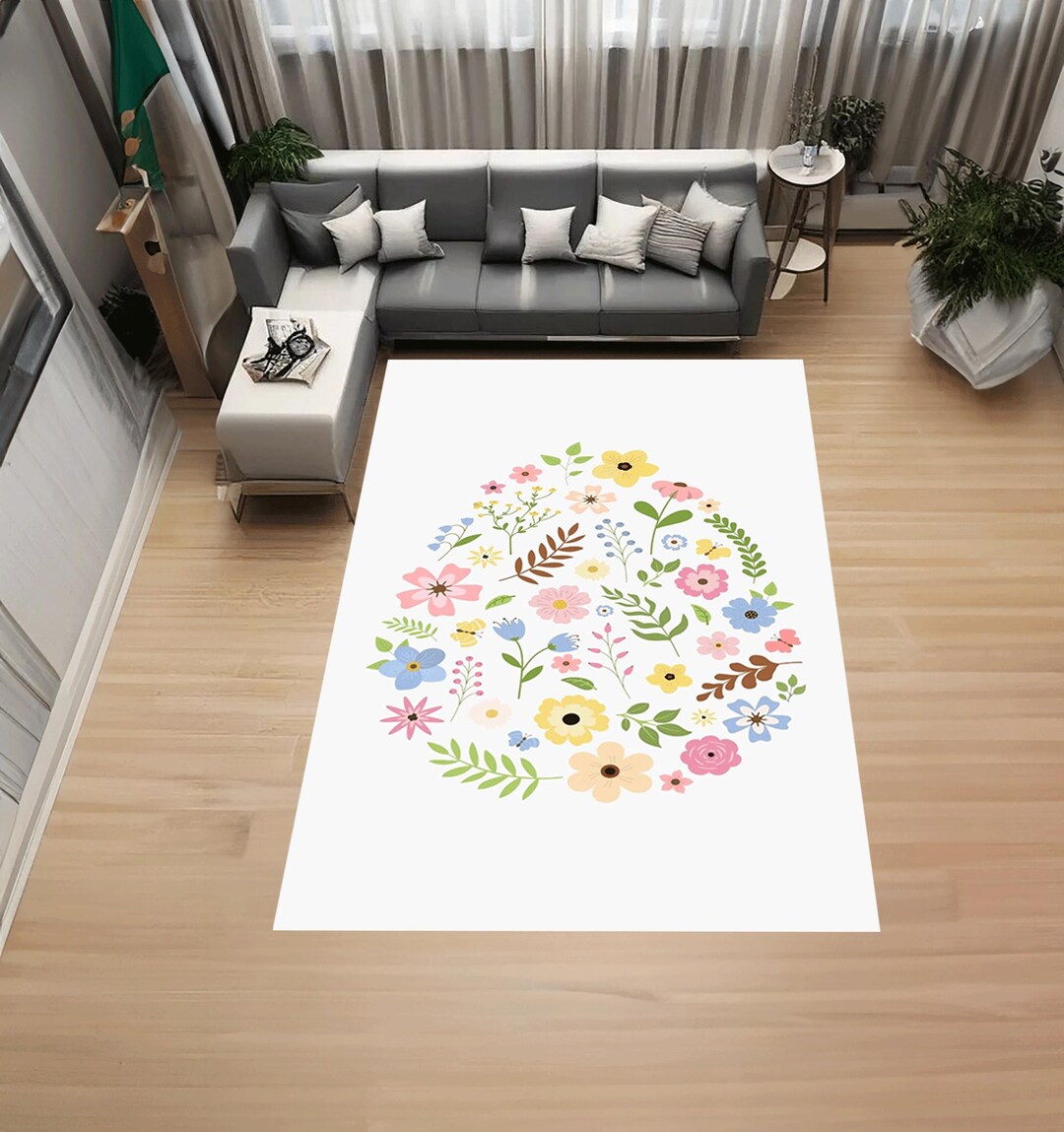 Personalized Easterrug With Kids Name ,boy Girls Easter Rug, Kids ...