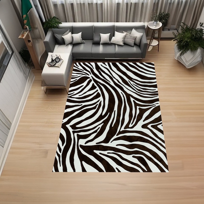 Zebra Rug - Etsy