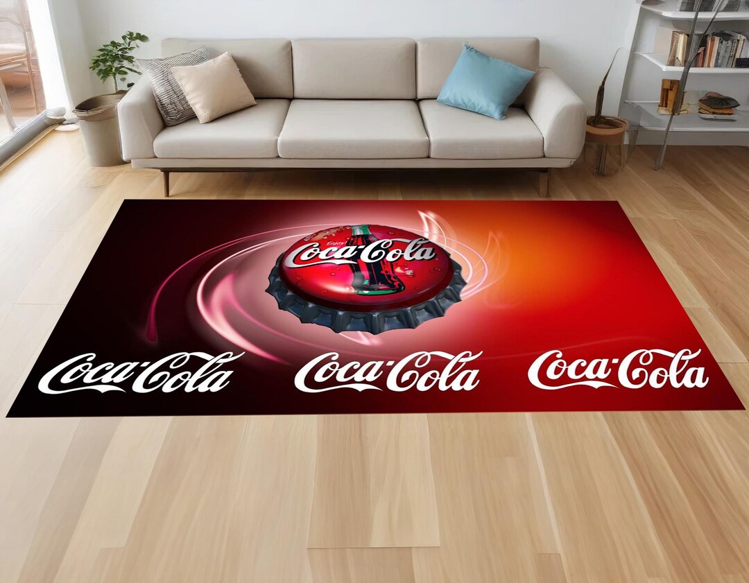 Coca Cola Rug, Coke Rug, Coca Cola Retro, Crown Cap Rug, Coca Cola ...