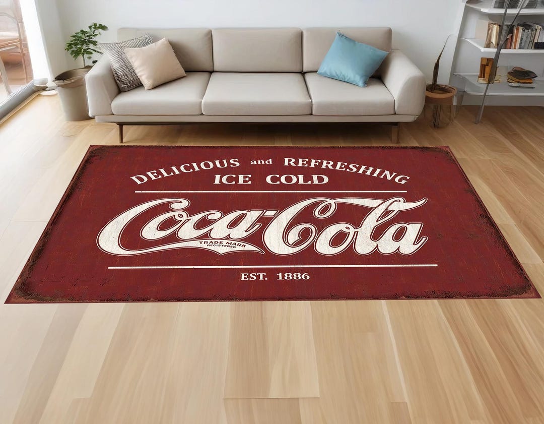 Coca Cola Rug, Coke Rug, Coca Cola Retro, Custom Rug, Coca Cola Vintage ...