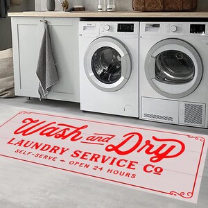 Laundry Room Rug, for Farmhouse, Wash and Dry, Laundry Room ...