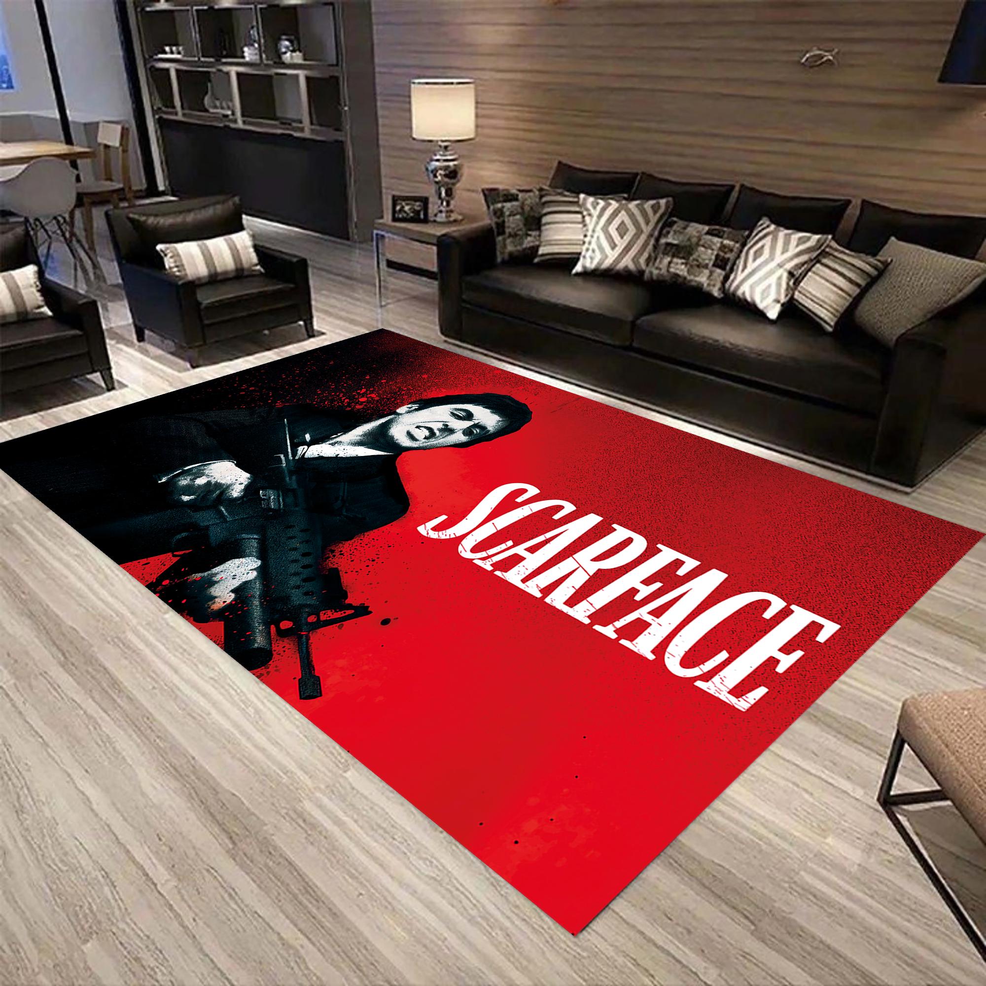 Rug for Living Room, Bedroom Rug, Scarface Rug, Bloody World Rug, Rug ...