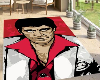 Rug for Living Room, Bedroom Rug, Scarface Rug, Bloody World Rug, Rug ...