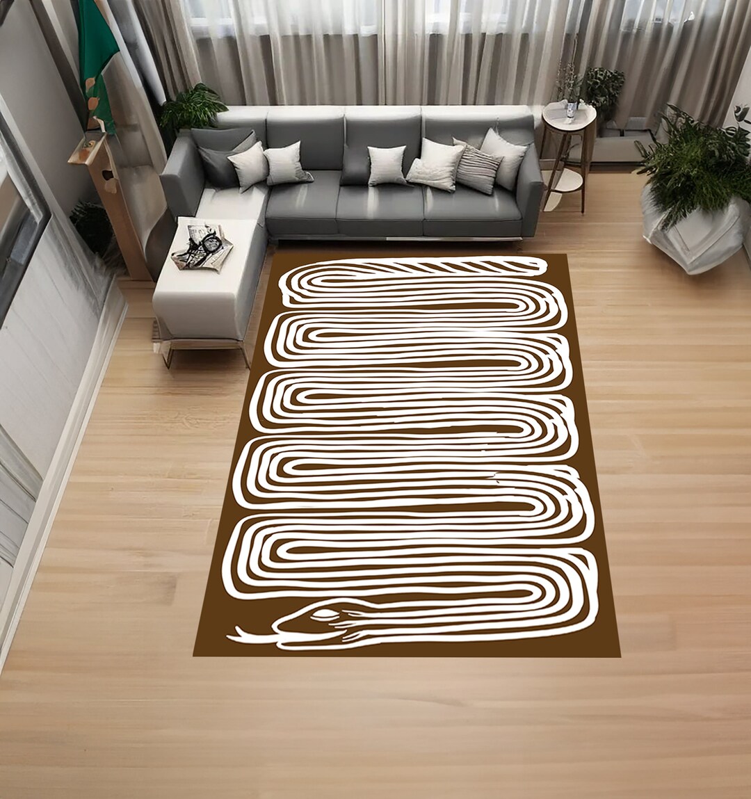 Snake Patterned, Snakes, Brown, Big Snake, Snakes, Abstract Rug, Custom ...