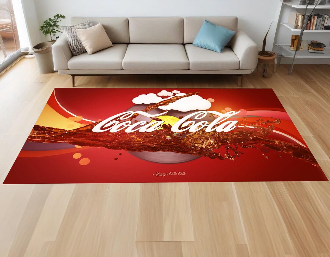 Coca Cola Rug, Coke Rug, Coca Cola, Custom Rug, Legendary Drink, Home ...