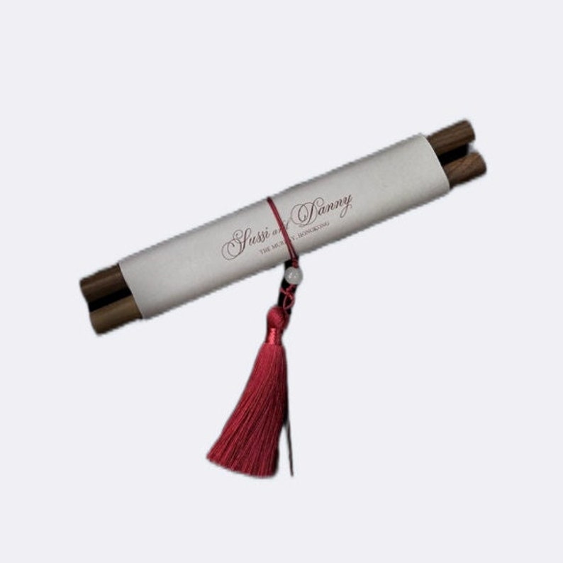 Vintage Scroll Invitation Wedding Scroll Invitation, Party, Asian ...