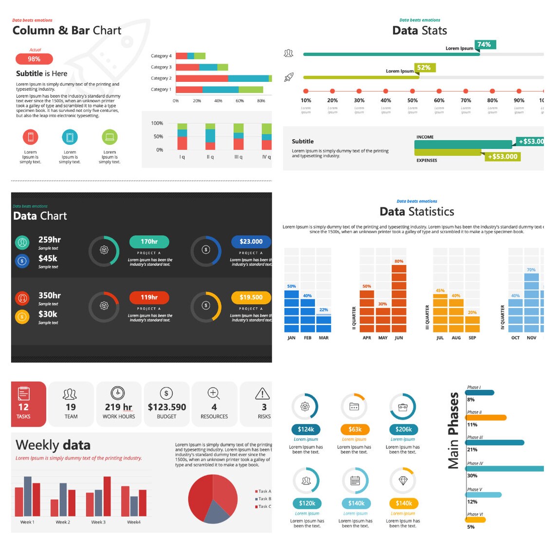 300 Data Analysis Powerpoint Template, 300 Data Statistic Editable Slides, Infographic Diagram ...