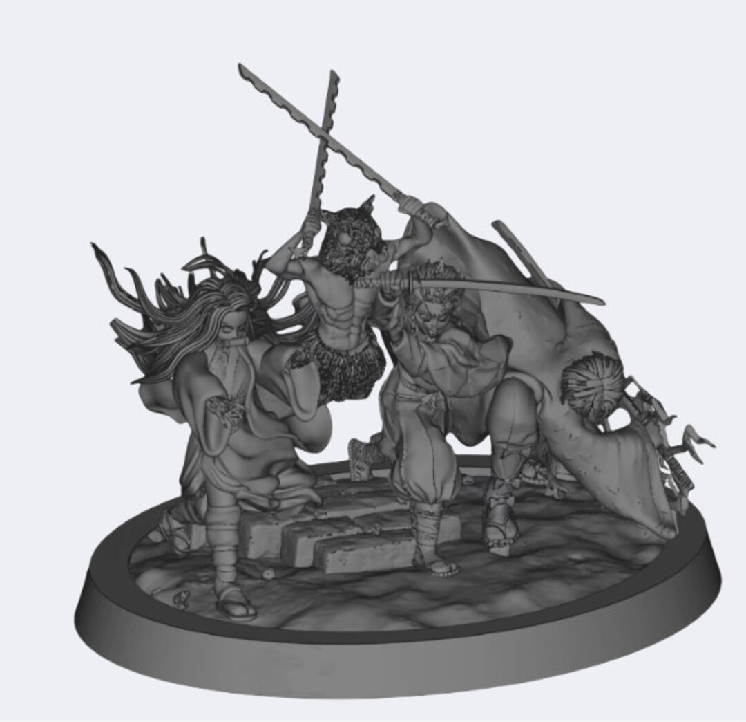 3D Print STL File Demon Slayer, Digital 3D Printing STL File for Demon ...