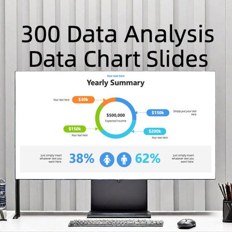 300 Data Analysis Powerpoint Template, 300 Data Statistic Editable ...