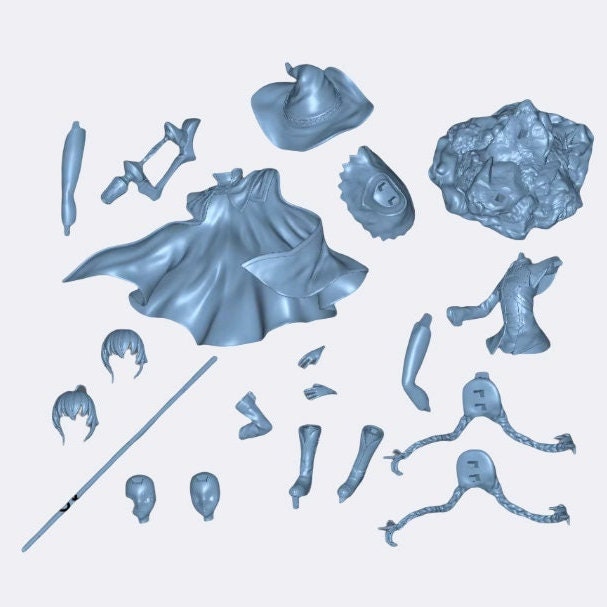 3D Print STL File Mushoku Tensei, Digital 3D Printing STL File for Roxy ...