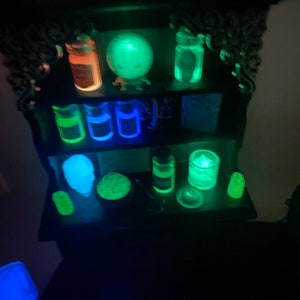 Dollhouse Miniature Glow in Dark Interactive Diorama Witch, Haunted ...