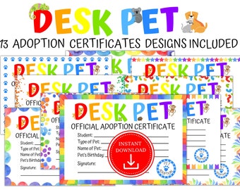 10 Printable Desk Pet Homes Habitats Desk Pet Reward Desk Pet Printable ...