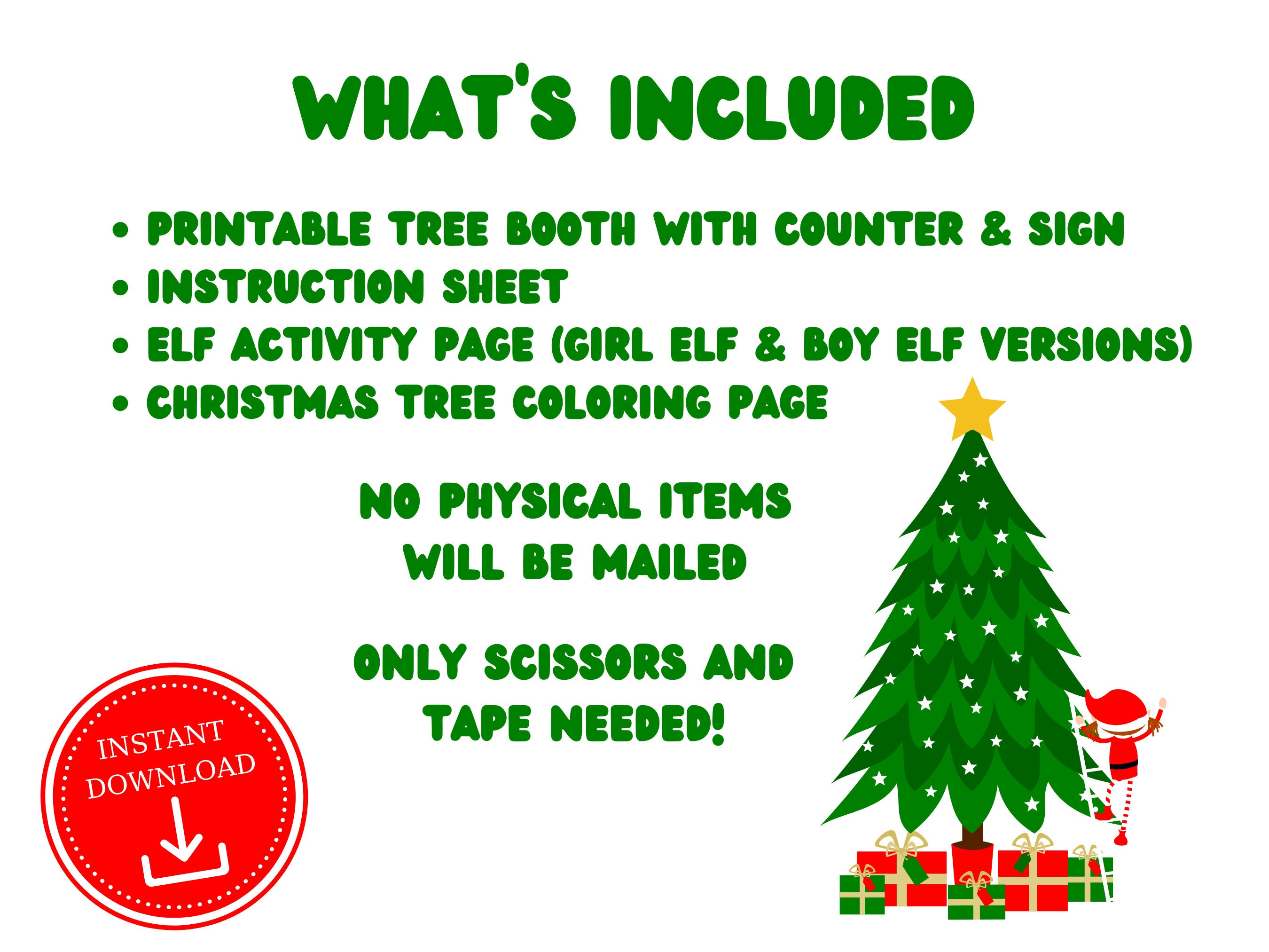 Elf Printable Cut Your Own Tree Stand - Printable Elf Props, Printable ...