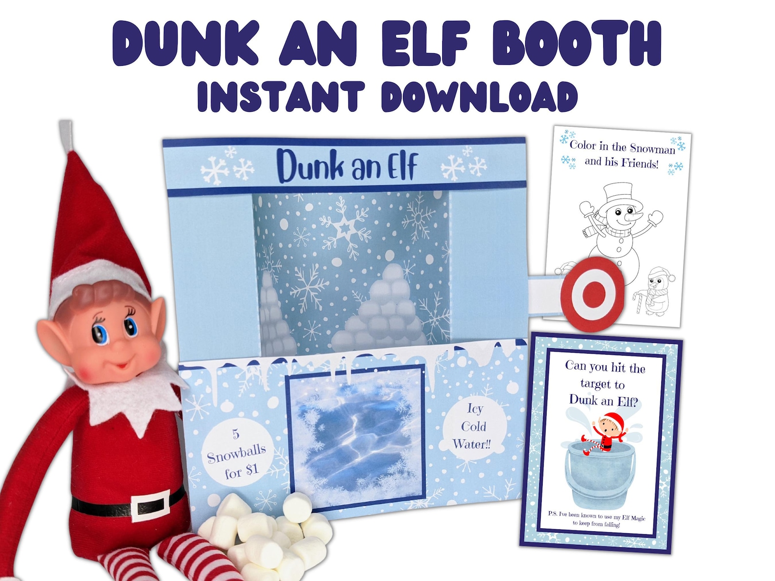 Printable Dunk an Elf - Printable Elf Props, Printable Elf Accessories ...